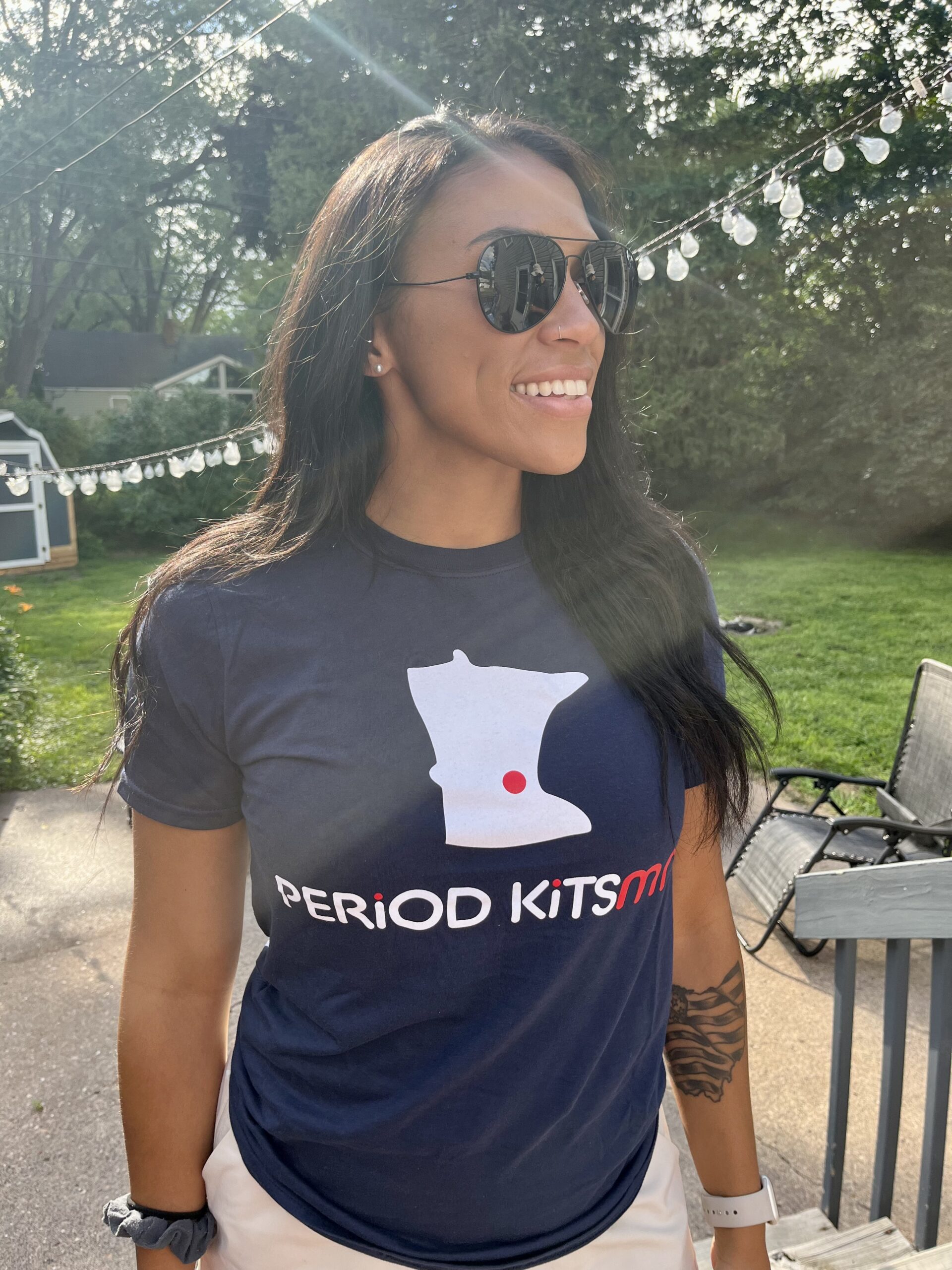 It's About Dignity. Tee - Navy - Period Kits MN